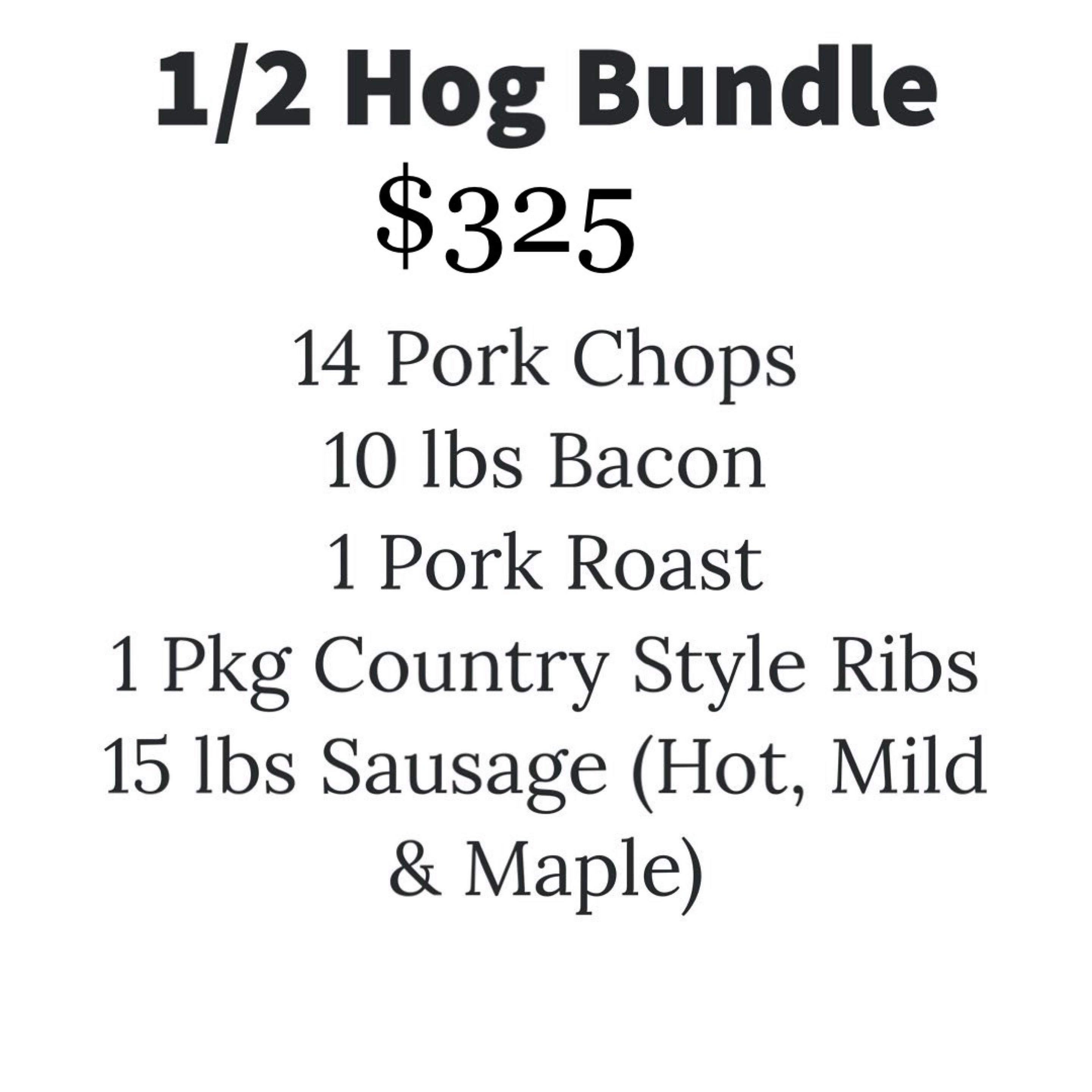 1/2 Hog Bundle | Schmitt Livestock