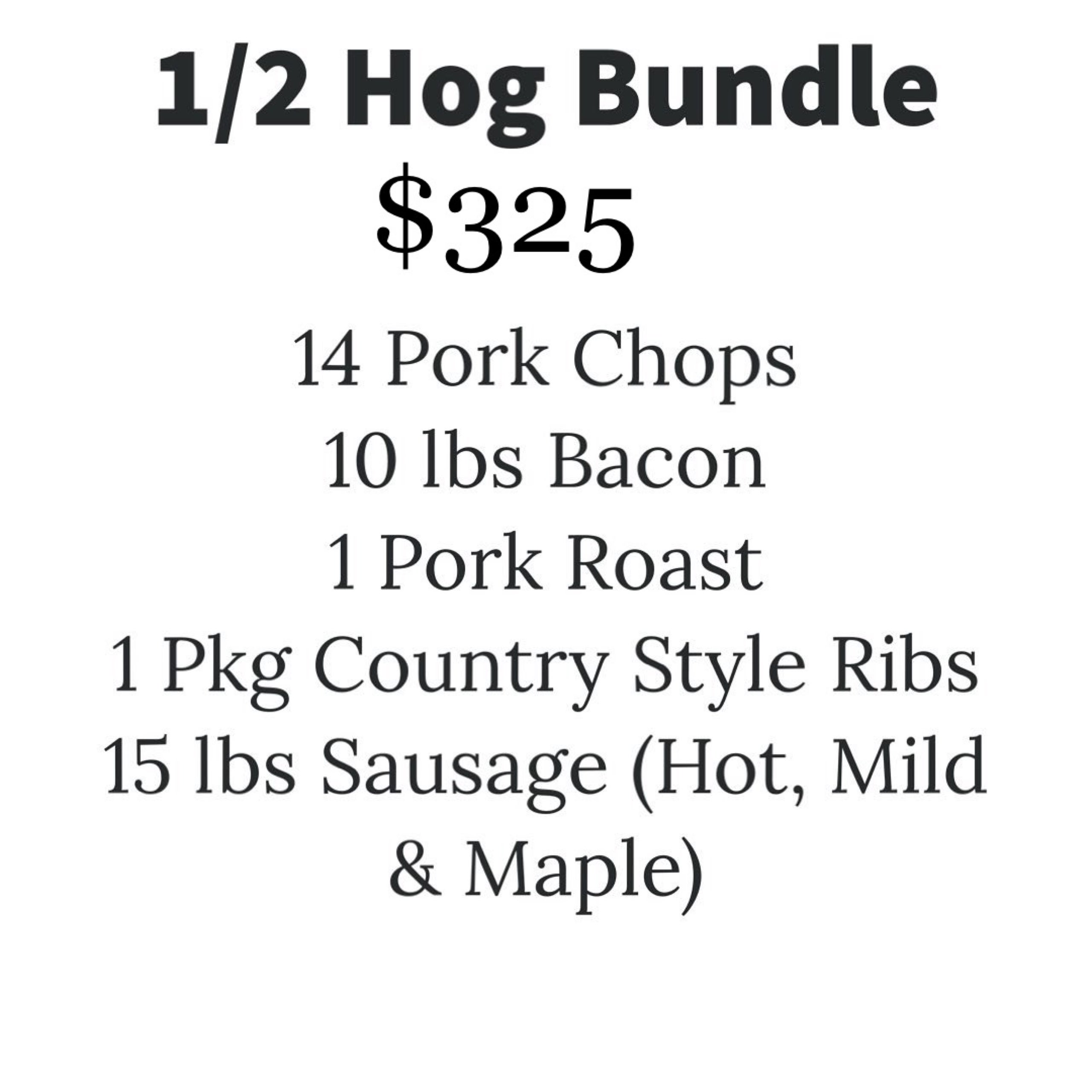 1/2 Hog Bundle | Schmitt Livestock
